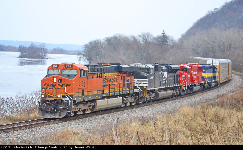 BNSF 6165, CP's River Sub.